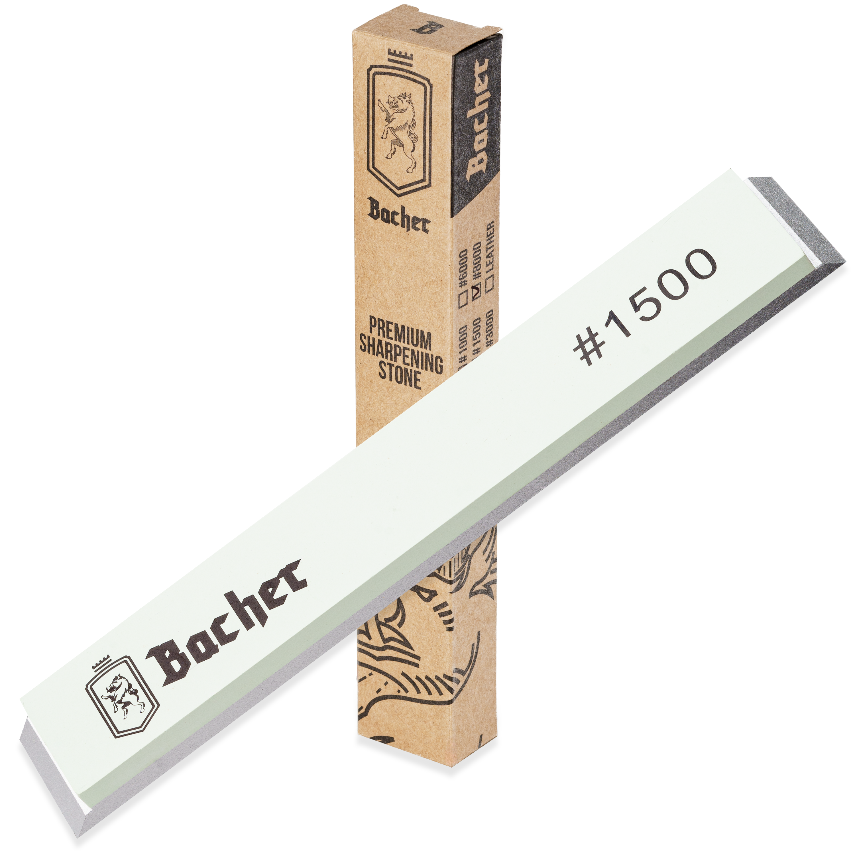Whetstone with base for knife sharpening systems #1500 – bacher.tools